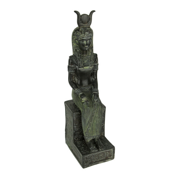 Bungalow Rose Egyptian Goddess Isis Sitting on Throne Statue | Wayfair