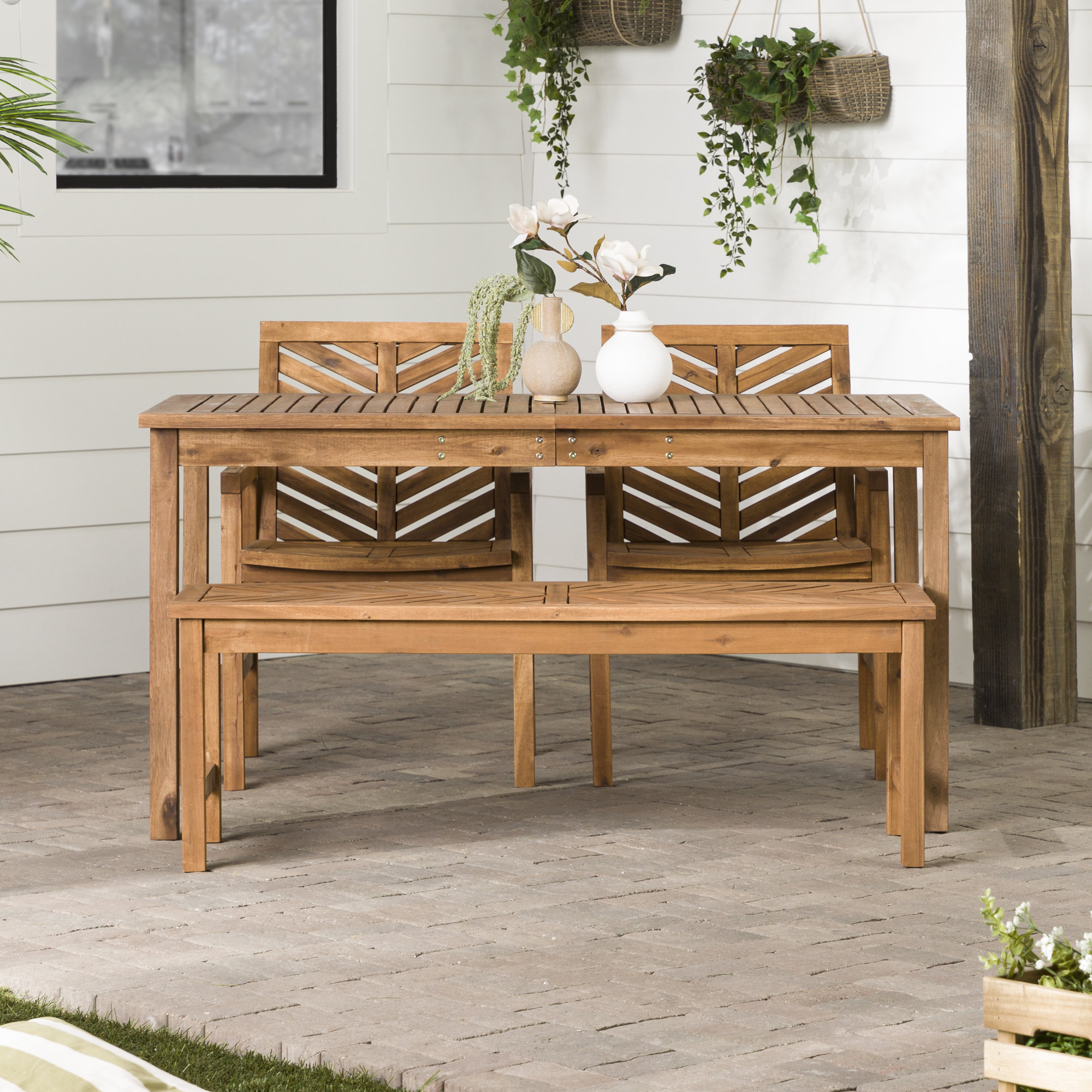 Foundry Select Bictor 4 - Person 59.875'' Long Dining Set | Wayfair