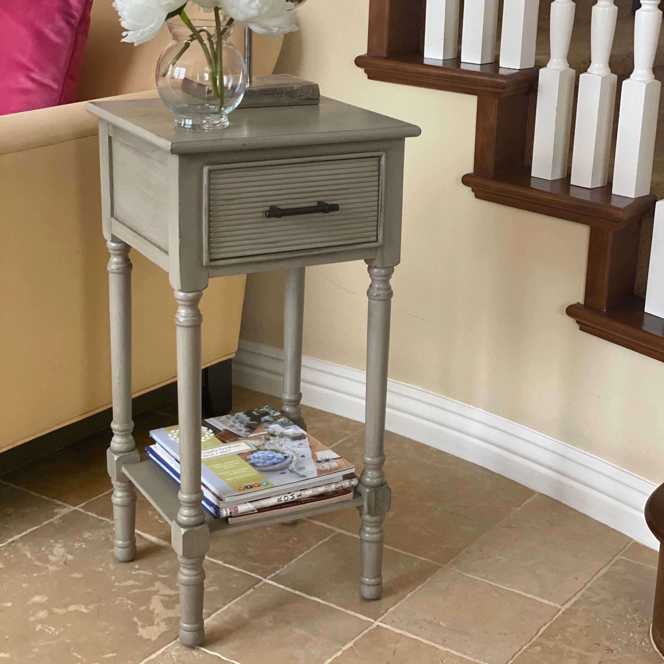 August Grove® Akia 28'' Tall End Table with Storage | Wayfair