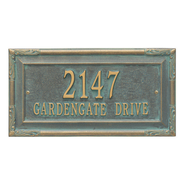 Whitehall Products Gardengate Personalized Grande 2-Line Wall Address ...