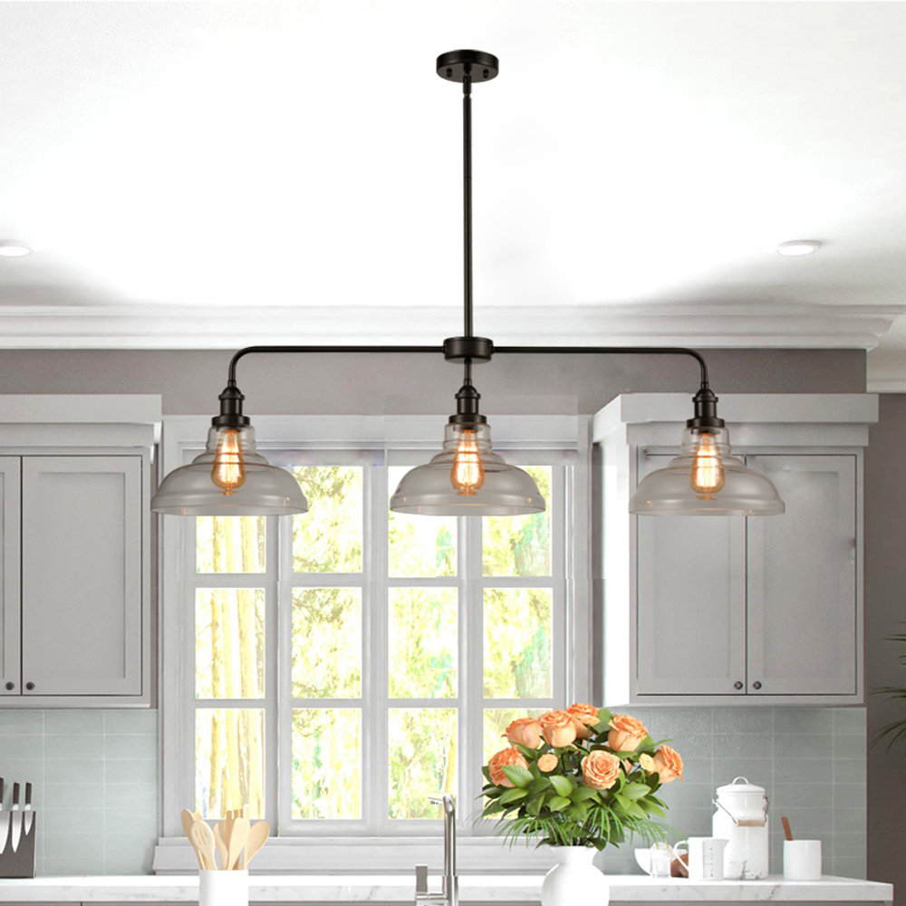 Breakwater Bay Jo 3 - Light Kitchen Island Linear Pendant | Wayfair
