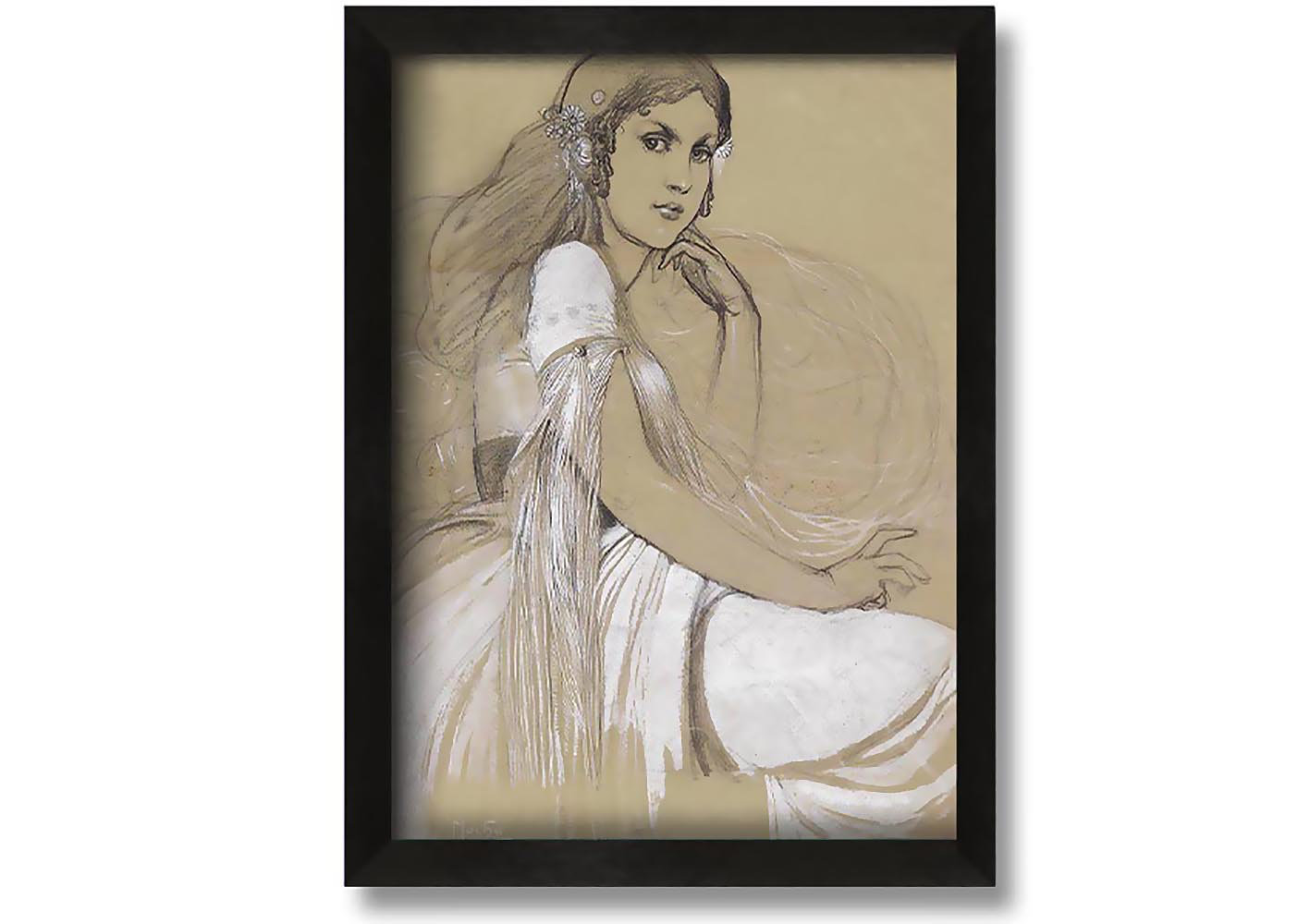 ClassicLiving Alphonse Mucha Jaroslava Mucha - Picture Frame Painting ...