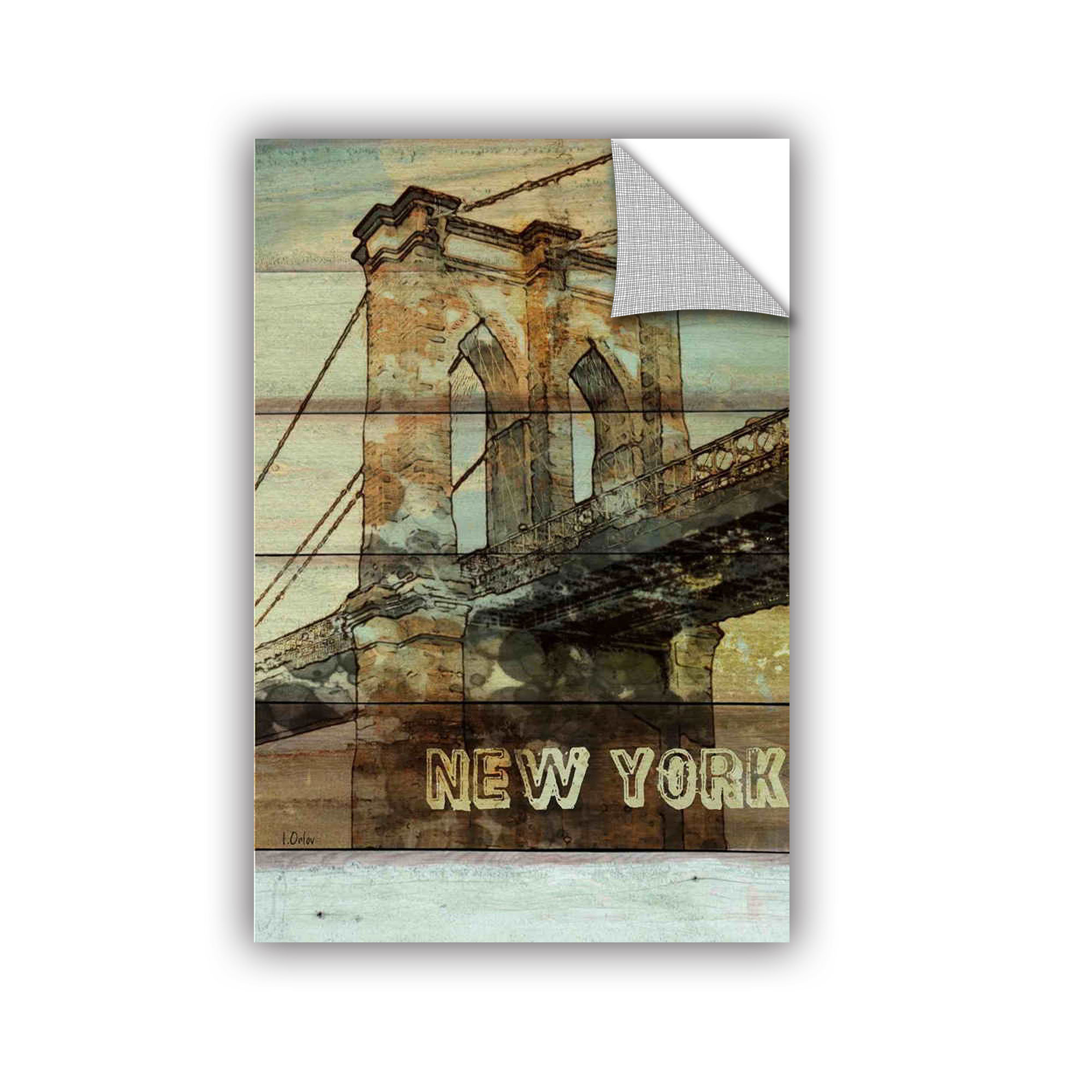 Williston Forge New York Brooklyn Bridge Removable Wall Decal | Wayfair
