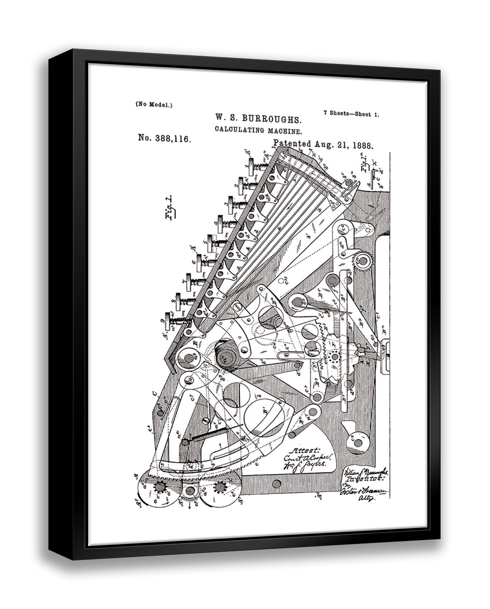 ATX Art Group LLC Calculating Machine Patent by - Graphic Art on | Wayfair