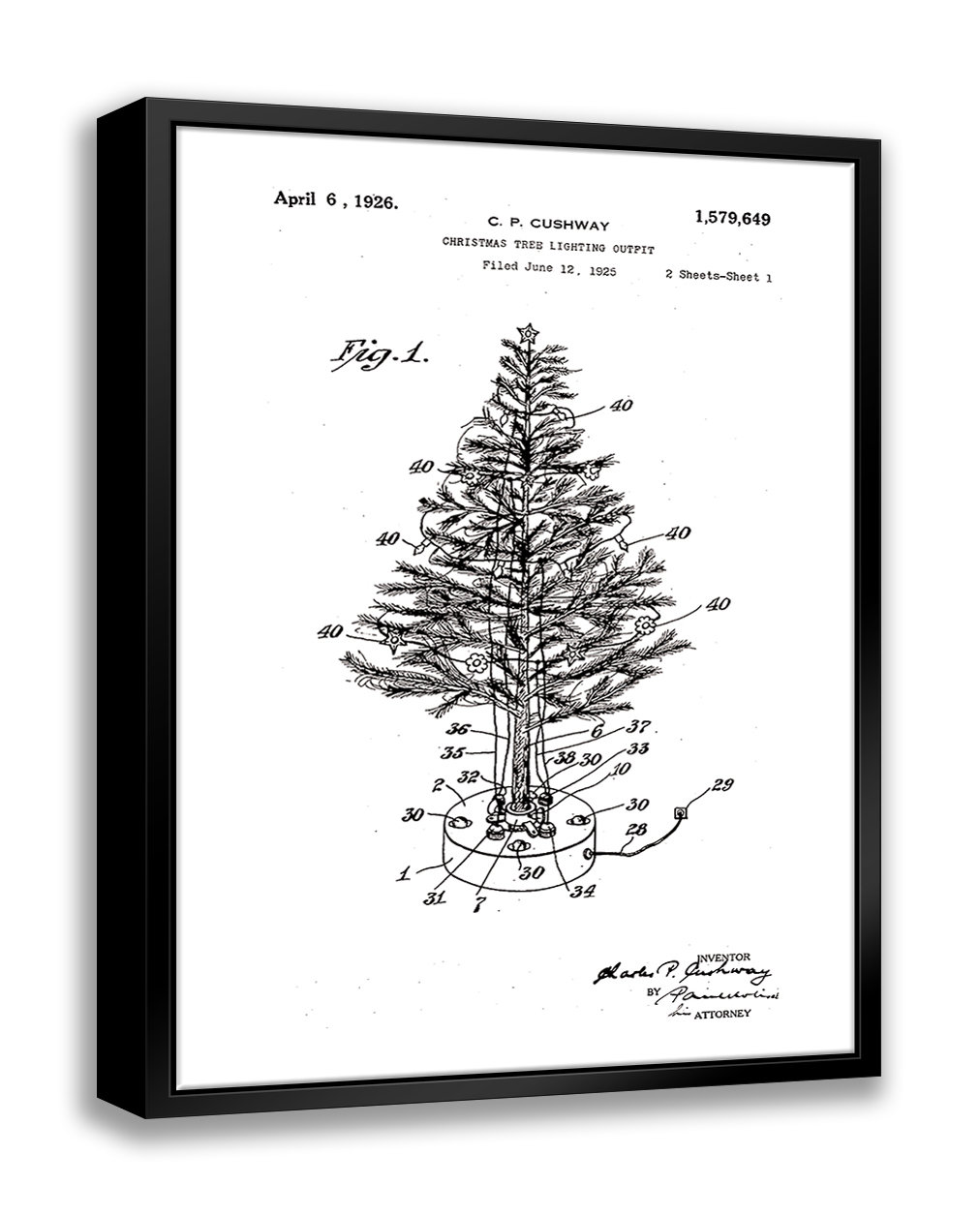ATX Art Group LLC Christmas Tree Patent by - Painting on | Wayfair