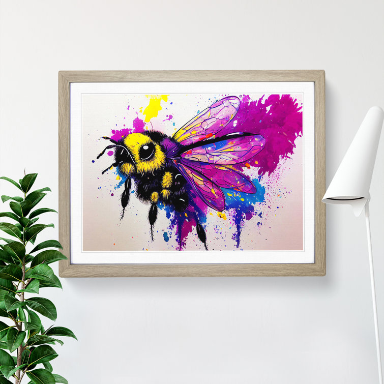 Brambly Cottage Bumble Bee Splash Abstract - Picture Frame Painting ...
