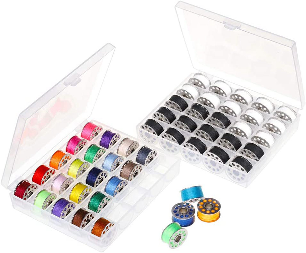 CELLPAK 2 Pack Sewing Thread Kit Bobbins for Sewing Machine Mixed Color ...