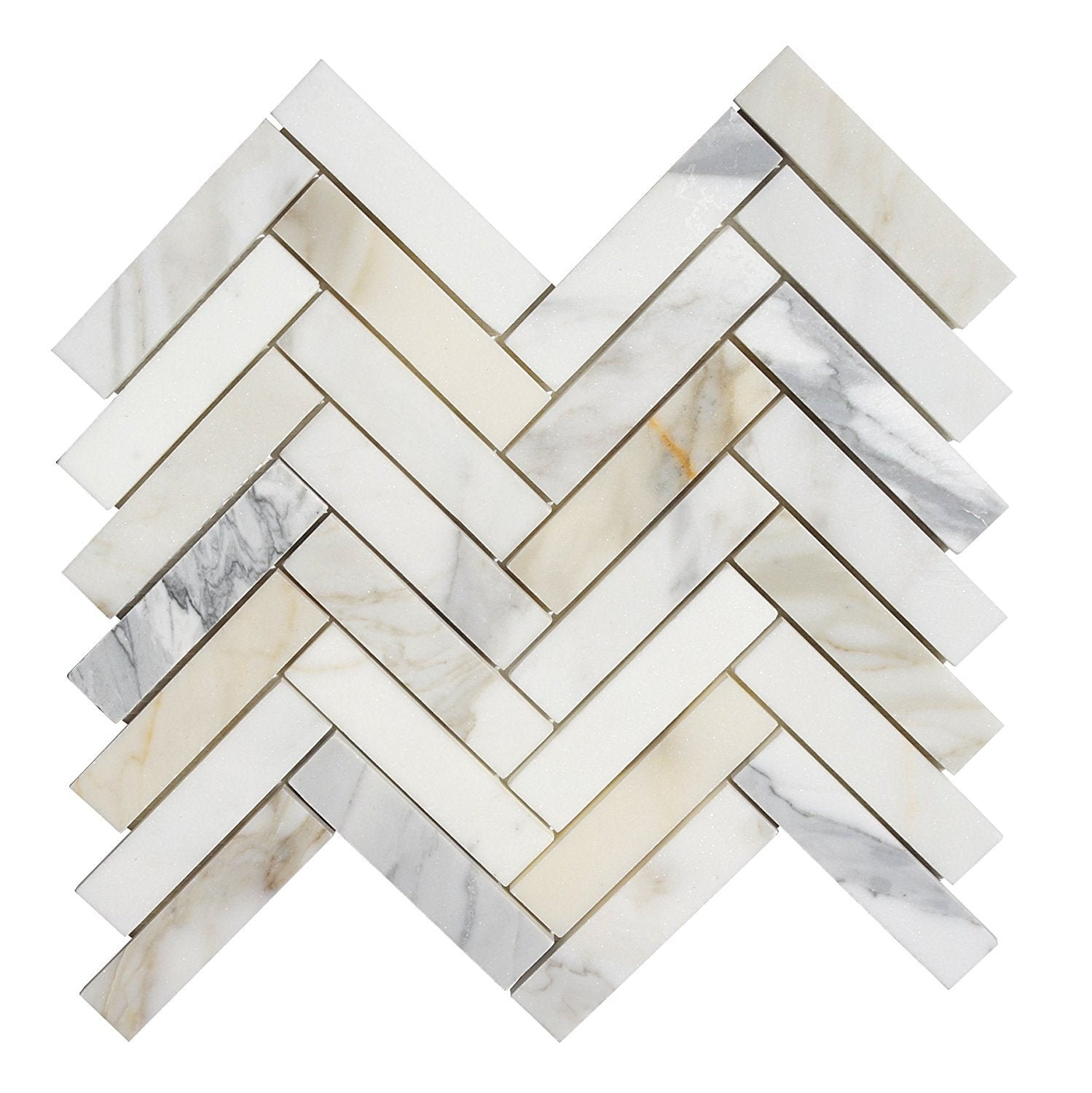 Stone & Tile Shoppe, Inc. Marble Chevron Mosaic Wall & Floor Tile | Wayfair