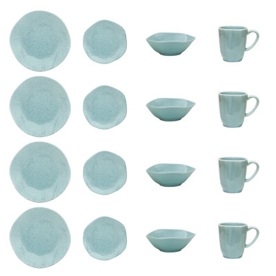 Rosecliff Heights Finnick 16 Piece Dinnerware Set, Service for 4 ...