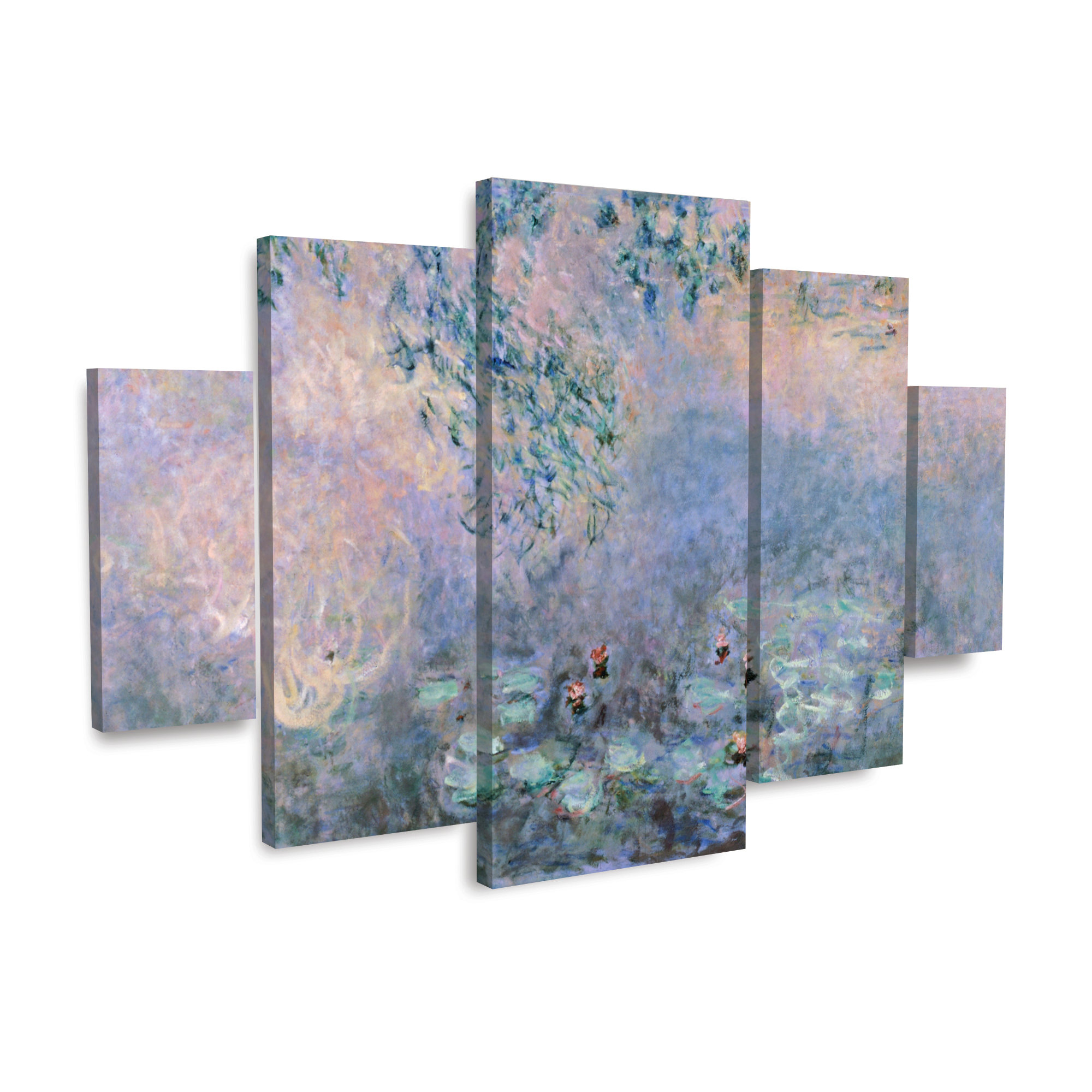 Vault W Artwork Water Lilies 1914-22 by Claude Monet - 5 Piece Wrapped ...