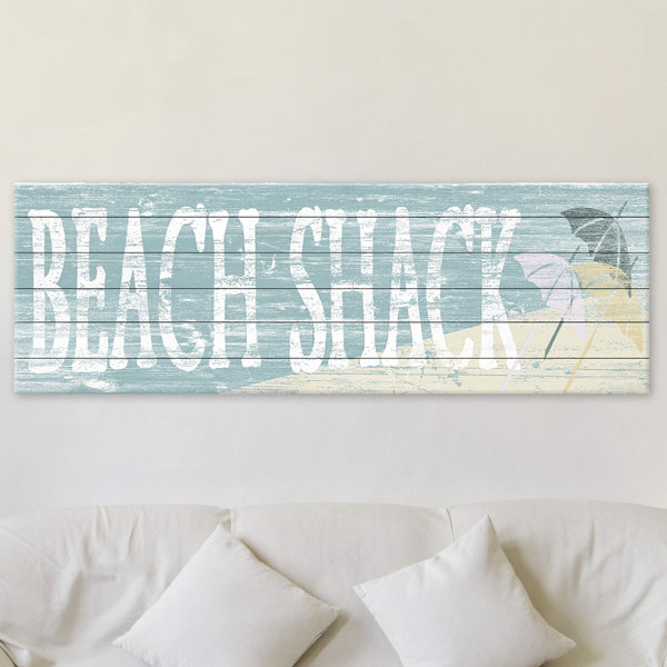 Highland Dunes Beach Shack - Unframed Textual Art on Wood | Wayfair