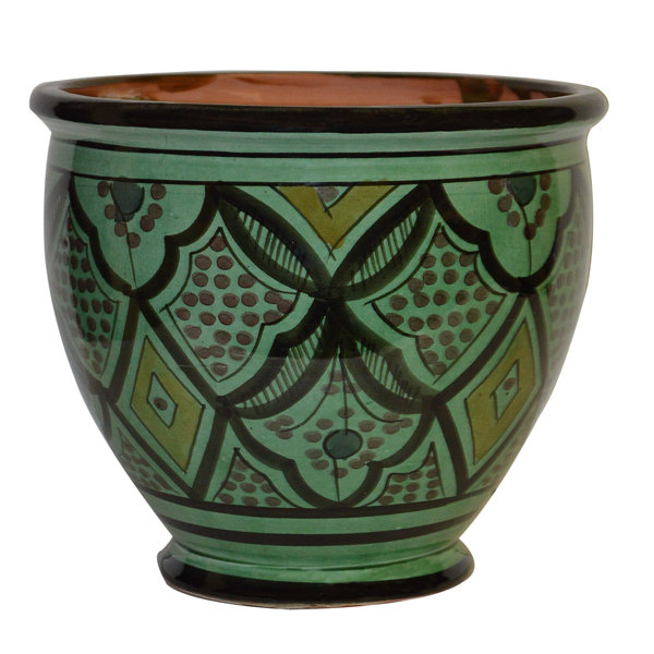 Treasures of Morocco Flower Spanish Garden Pot Planter | Wayfair