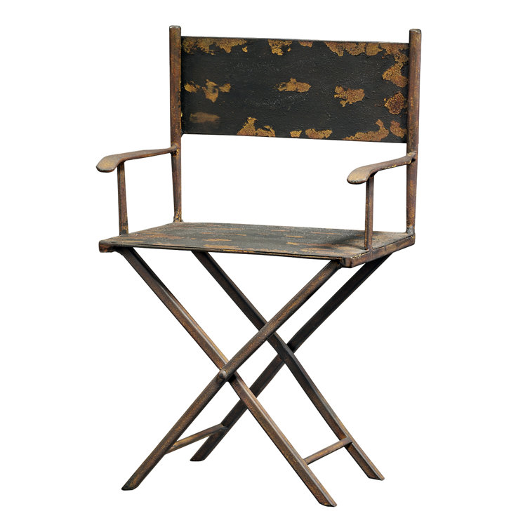 Design Toscano Scaled Metal Director's Chair Sculpture & Reviews | Wayfair