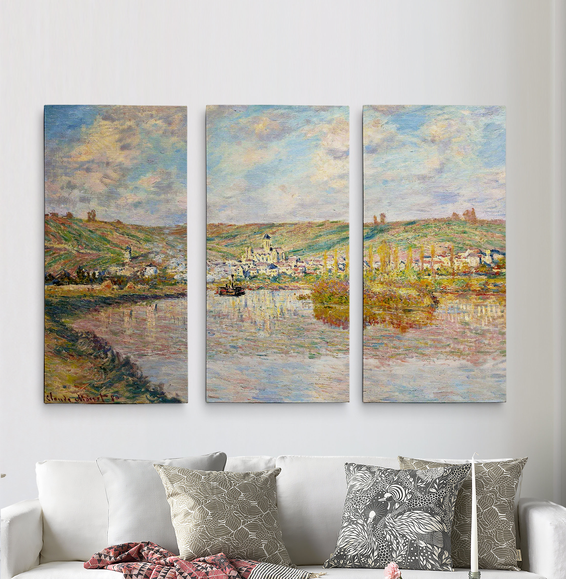 Vault W Artwork Claude Monet - 3 Piece Painting on Canvas | Wayfair