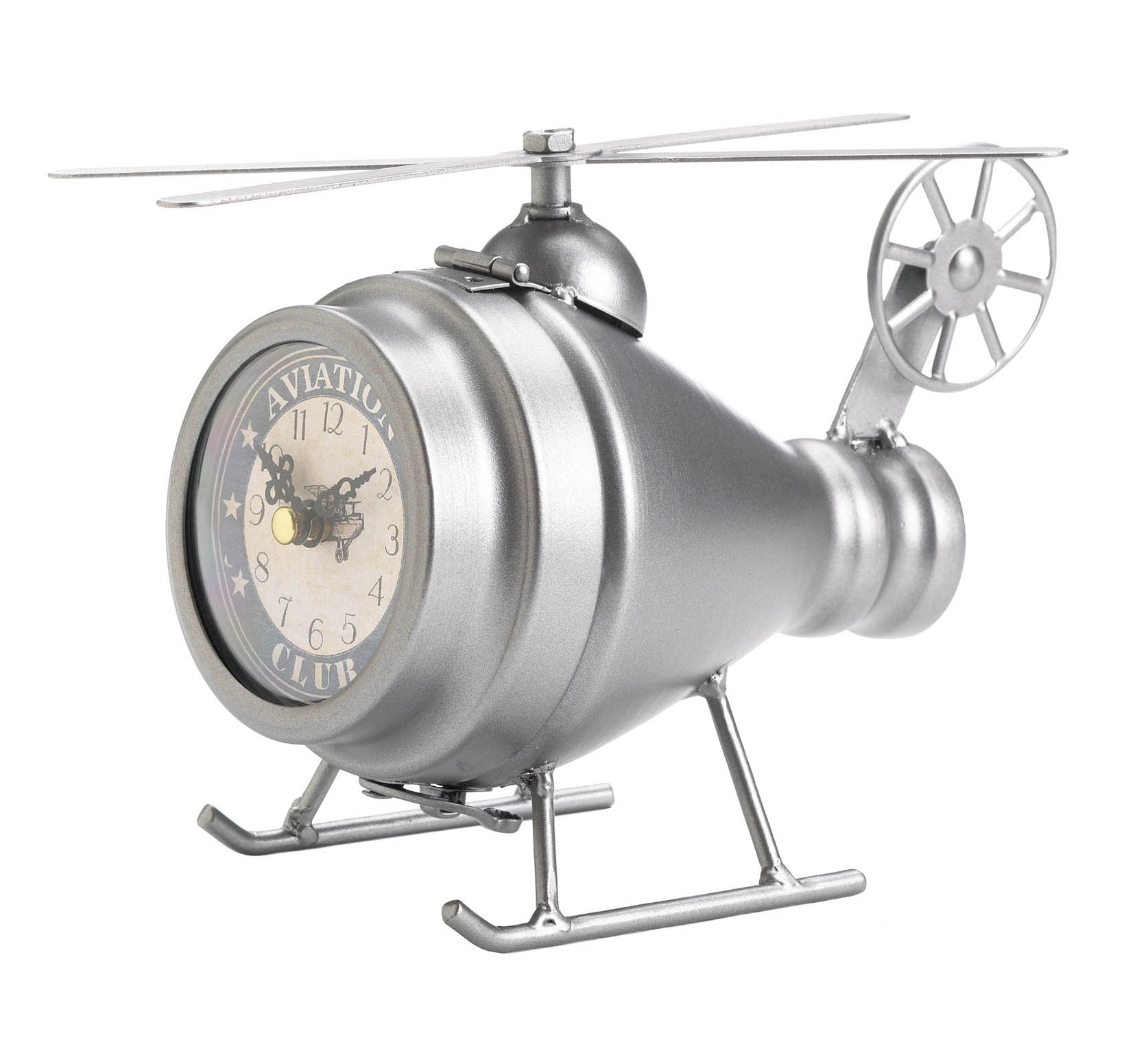 Winston Porter Silver Helicopter Desk Clock | Wayfair