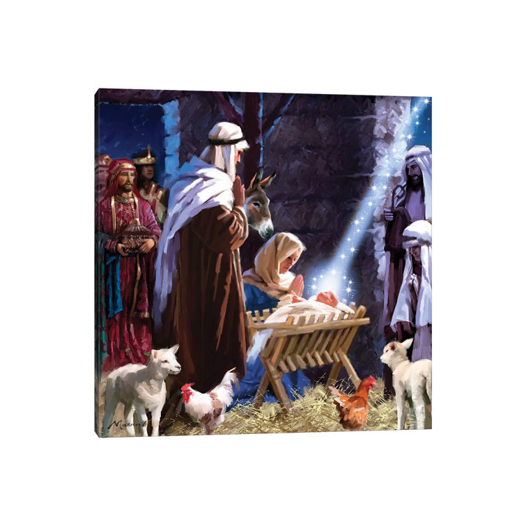 The Seasonal Aisle Nativity - Wrapped Canvas Painting | Wayfair.co.uk
