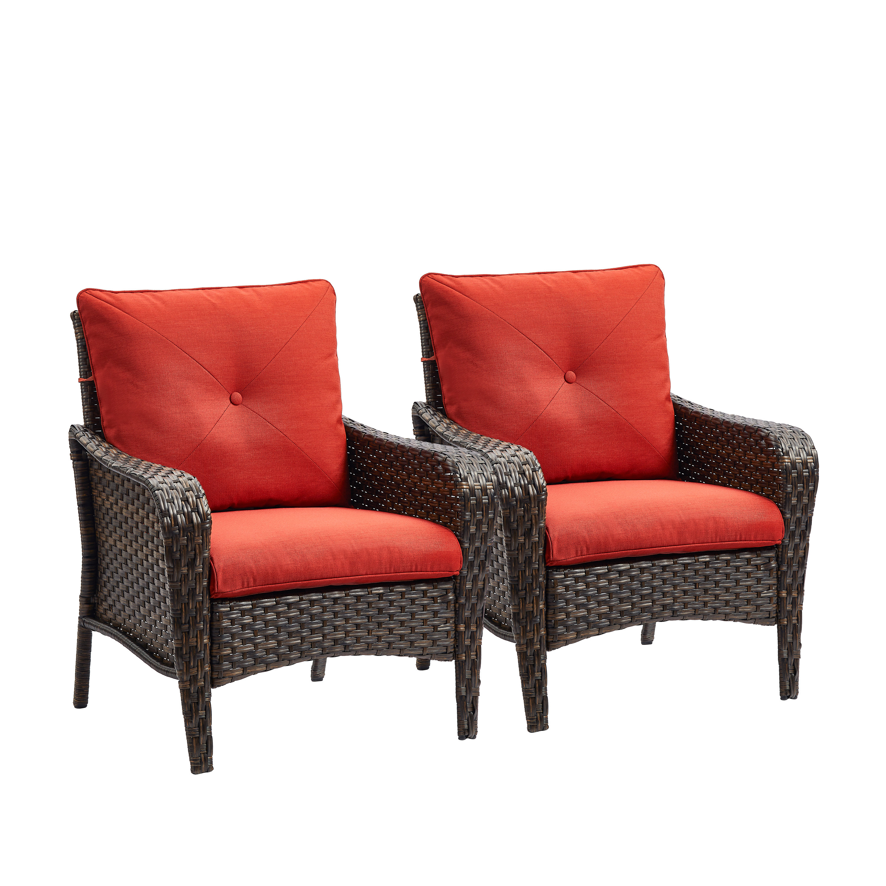 Red Barrel Studio® Patio Wicker Chairs Set Of 2 | Wayfair
