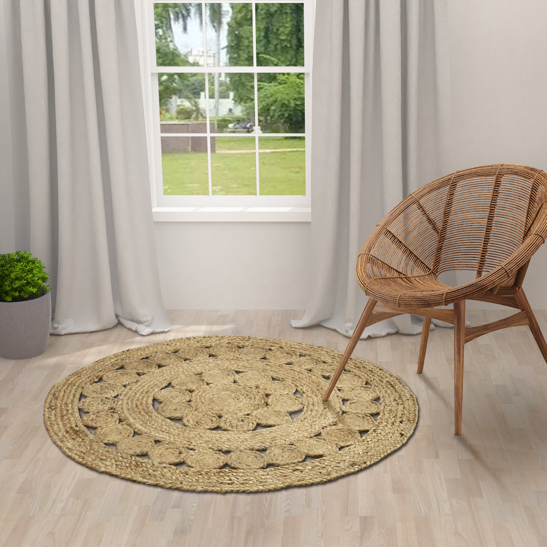 Bay Isle Home Eslick Handmade Braided Jute/Sisal Natural Rug | Wayfair