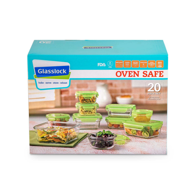 Glasslock 10 Container Food Storage Set & Reviews | Wayfair