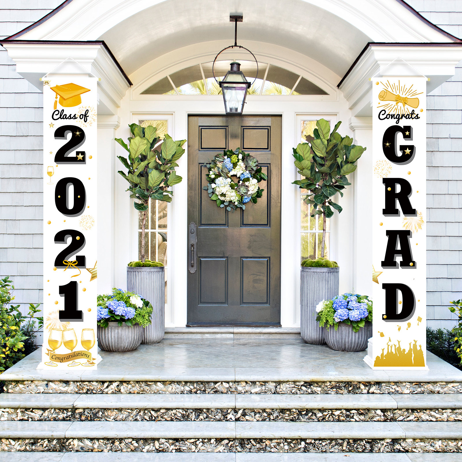 Party Supplies Congrats Graduation Banner Hanging Flags Sign Graduation ...