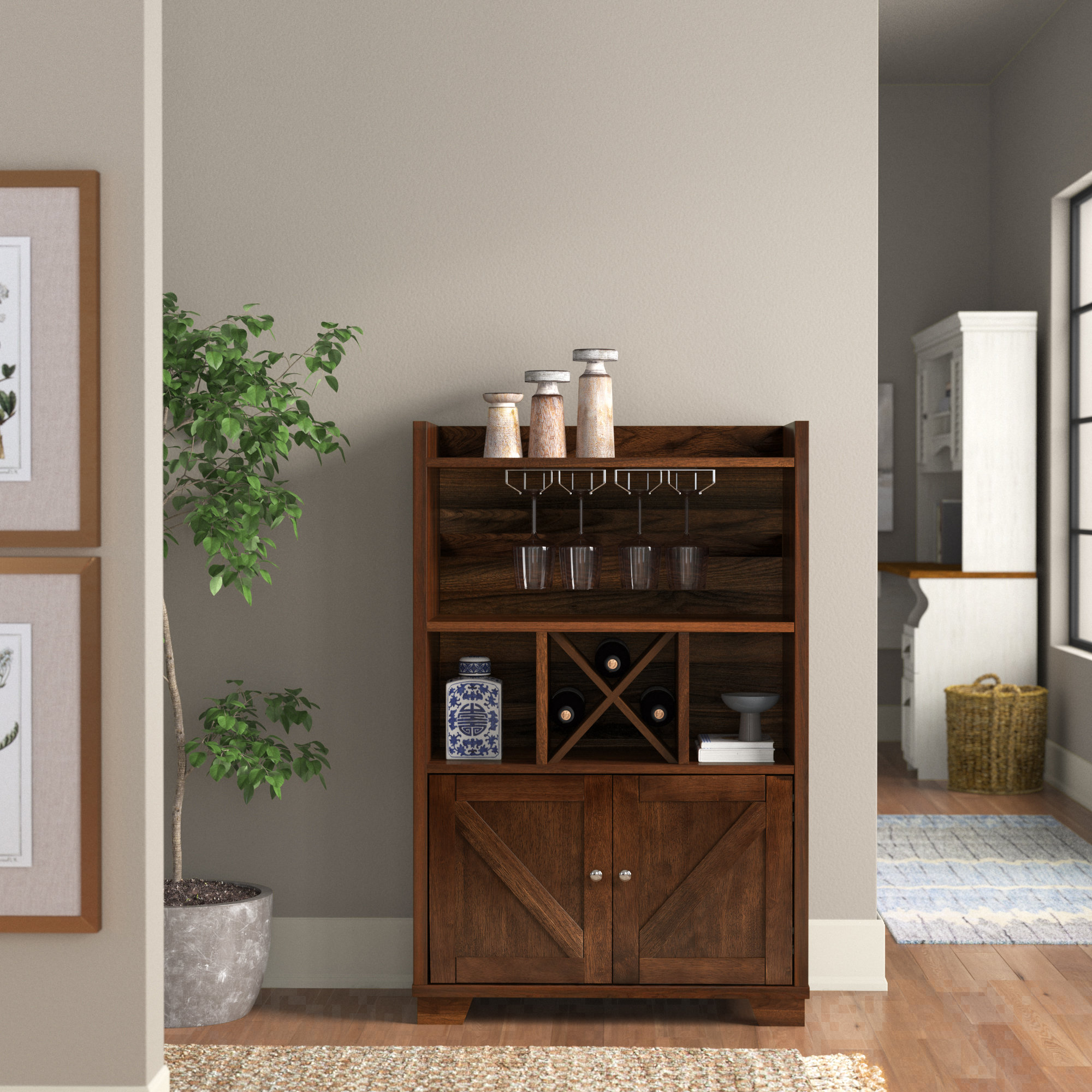 Three Posts™ Hession Bar Cabinet & Reviews | Wayfair
