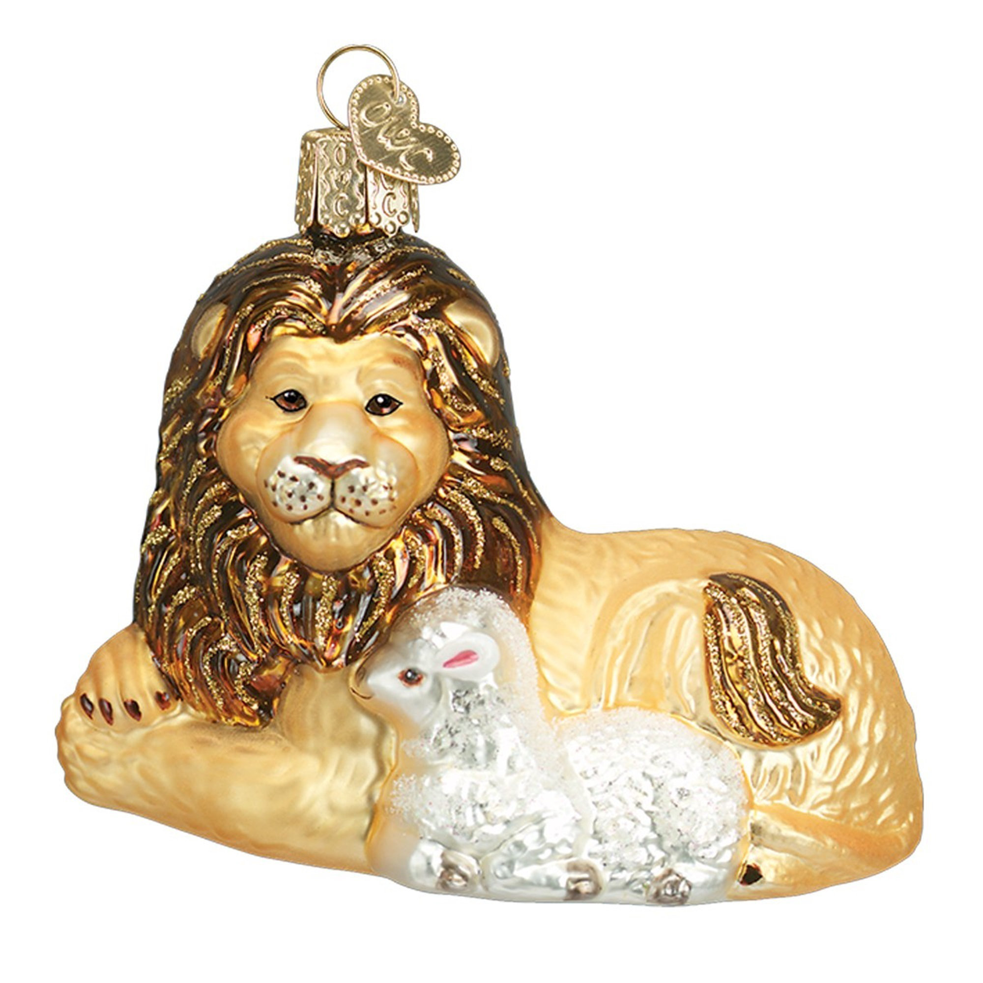 Old World Christmas Lion and Lamb Hanging Figurine Ornament | Wayfair