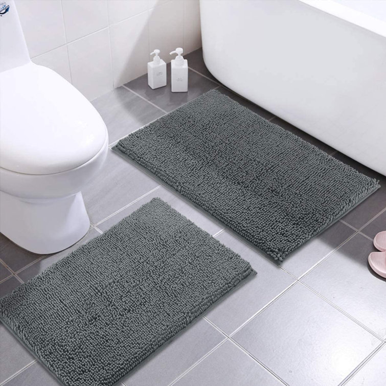 Eider & Ivory™ Driden 3 Piece Solid Color Bath Rug Set | Wayfair