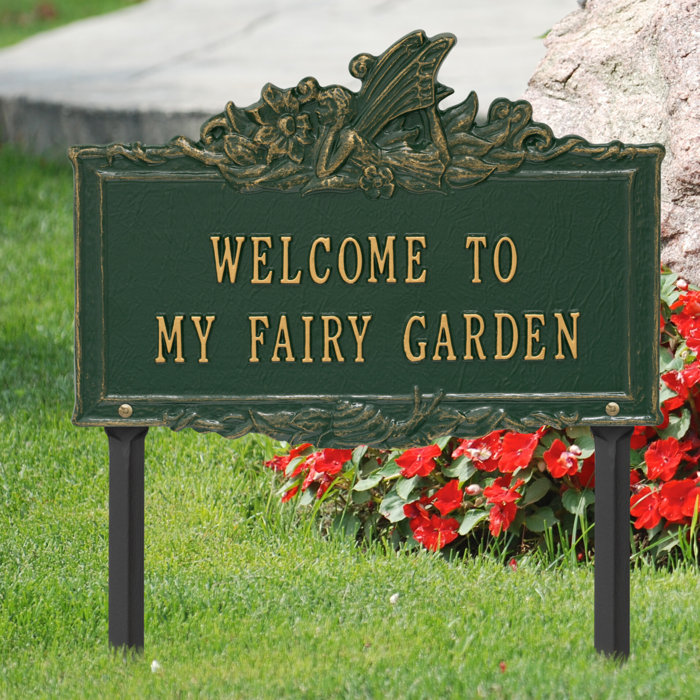 Whitehall Products Welcome to My Fairy Garden Sign & Reviews | Wayfair