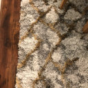 Steelside™ Runner Cade Abstract Area Rug in Ivory/Gold & Reviews | Wayfair