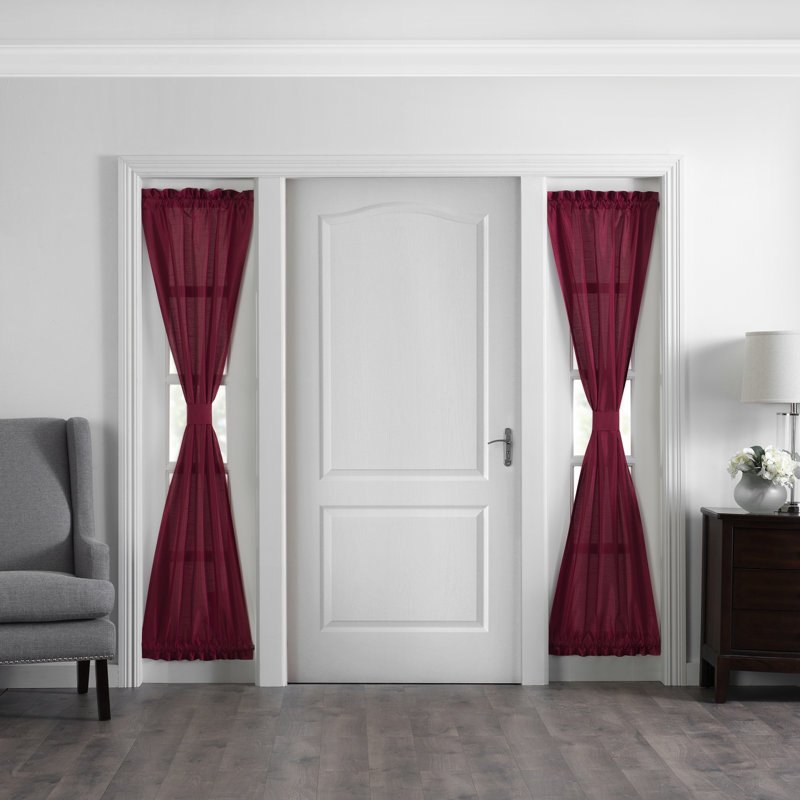 Canora Grey Rideau de porte pour porte française semi-transparents avec ...