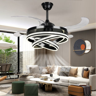 Wayfair | Retractable Blades Ceiling Fans You'll Love in 2022
