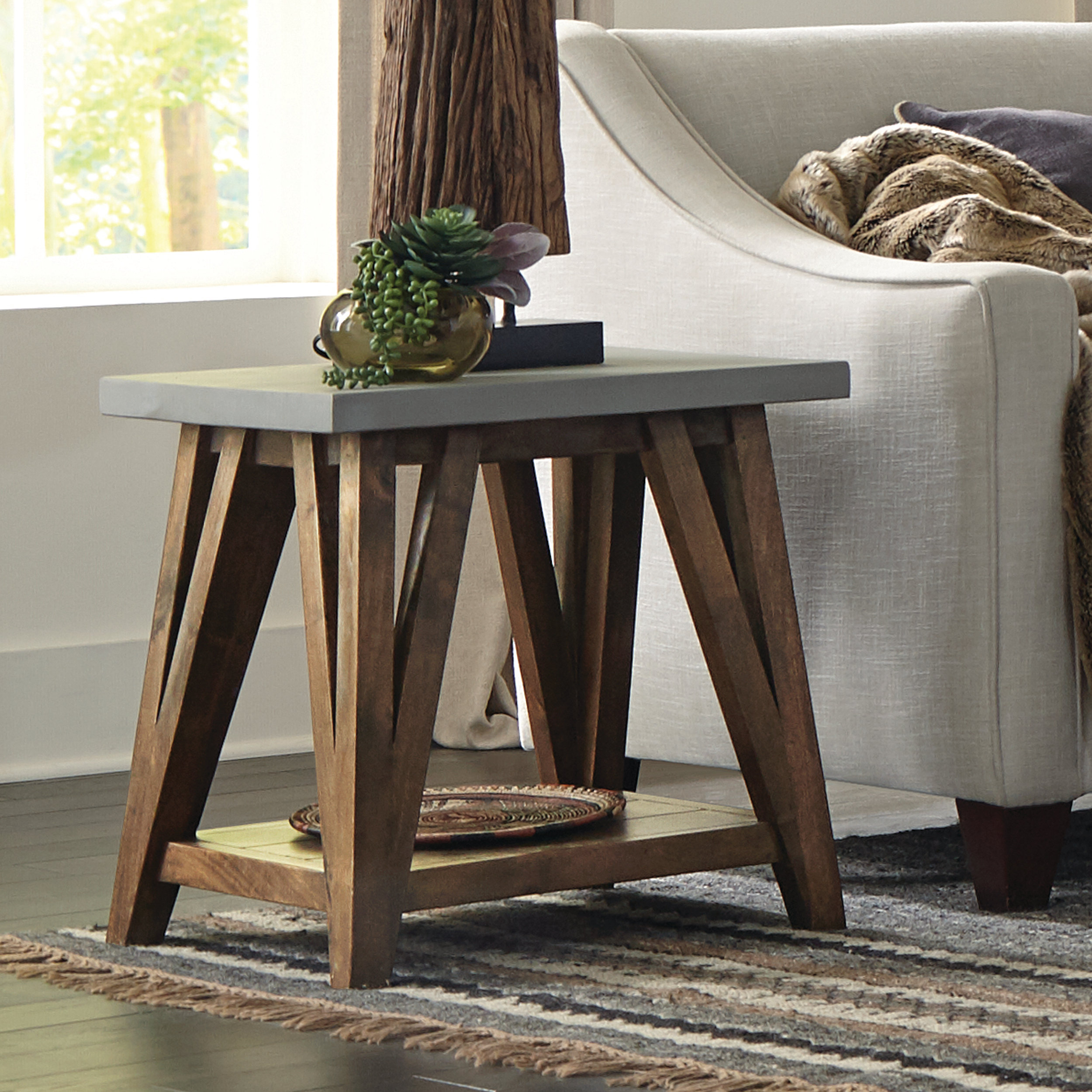 Gracie Oaks Crowell 22'' Tall End Table & Reviews | Wayfair