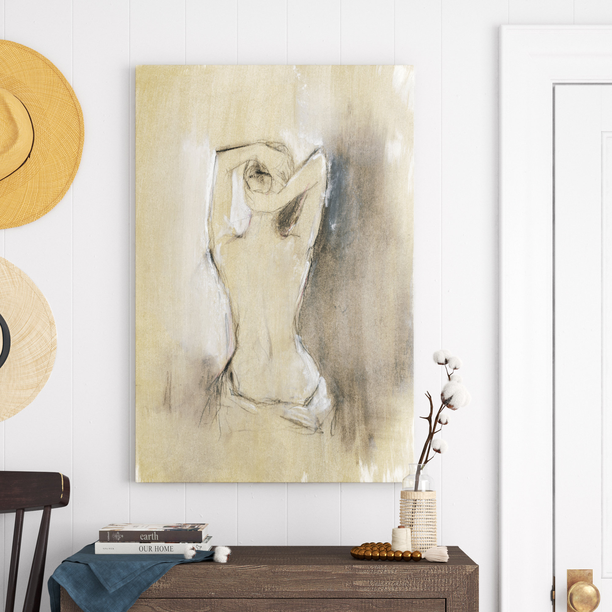 Three Posts™ Contemporary Draped Figure I by Ethan Harper - Wrapped ...
