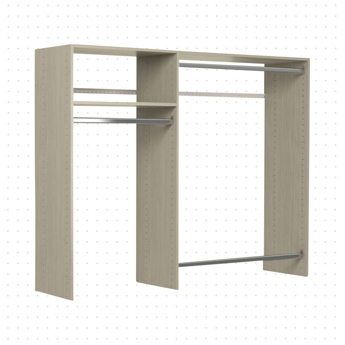 Dotted Line™ Grid 36" W - 60" W Closet System Starter Kit & Reviews ...