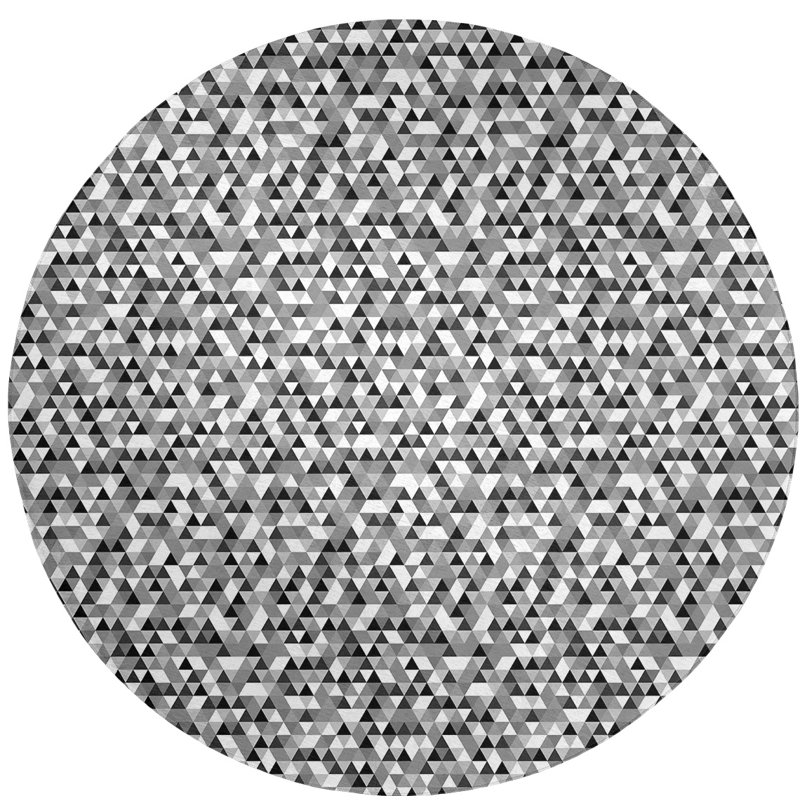 East Urban Home Triangle Black Area Rug | Wayfair