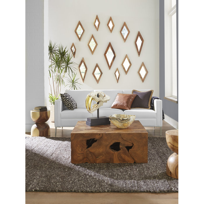 Phillips Collection Teak Chunk Solid Wood Block Coffee Table & Reviews ...