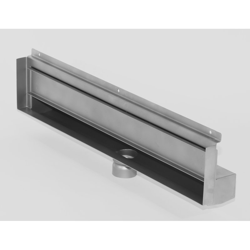 Drains Unlimited 35" Flanged Wall Recessed Linear Drain With Brushed ...