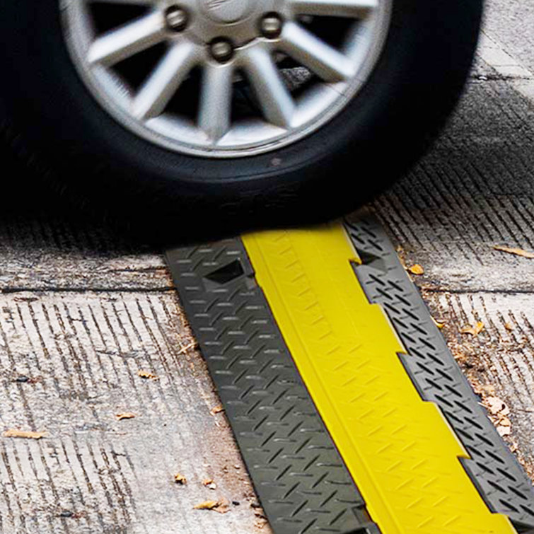 Pyle Cable Protector Floor Cover Ramp - Rubber Floor Cord Concealer ...