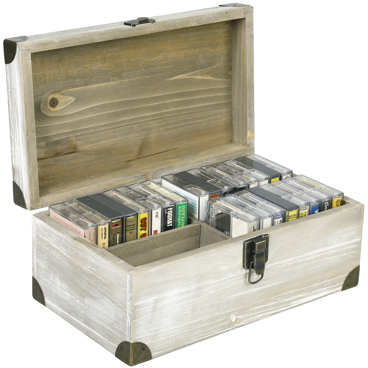 Gracie Oaks White Wood Cassette Tape Storage Box - Wayfair Canada