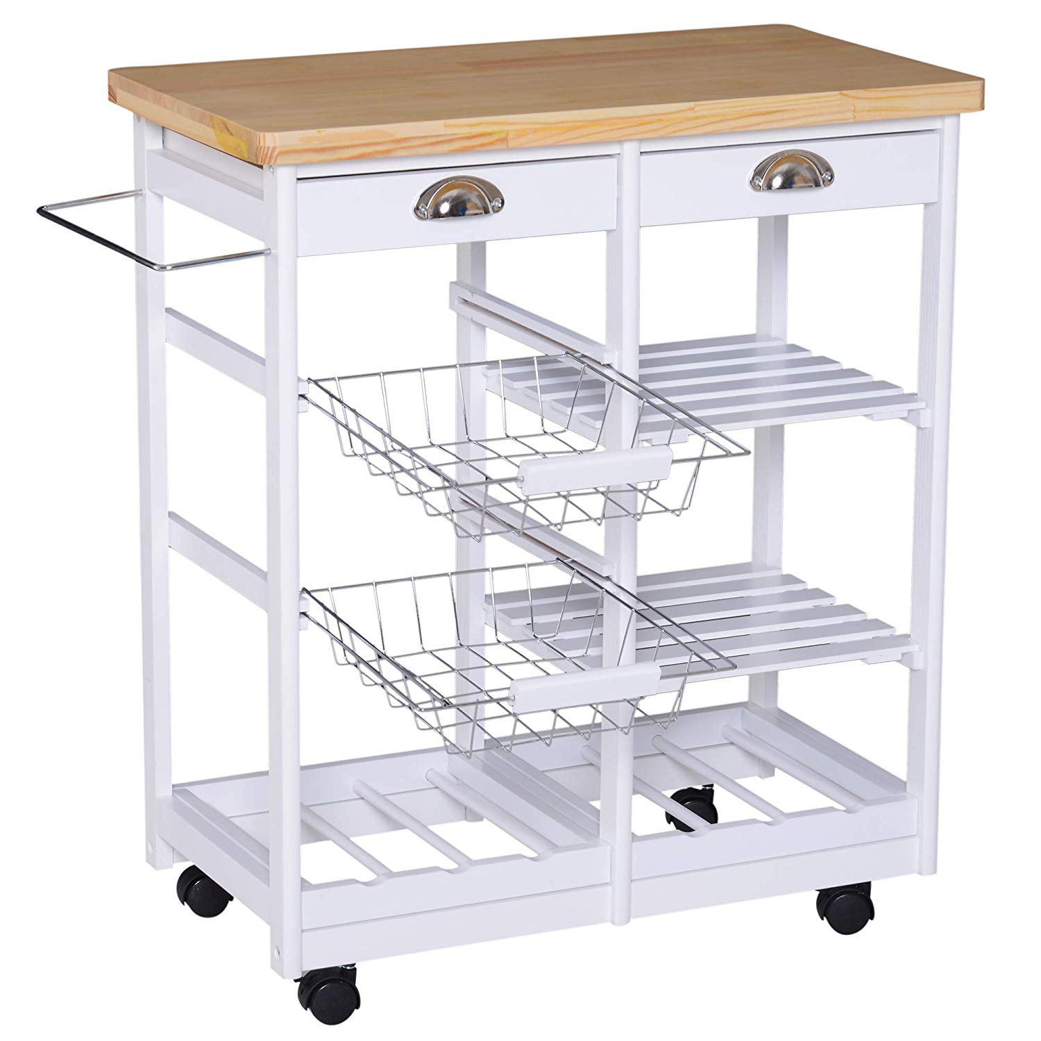 August Grove Richards 74Cm Wide Rolling Kitchen Trolley & Reviews ...