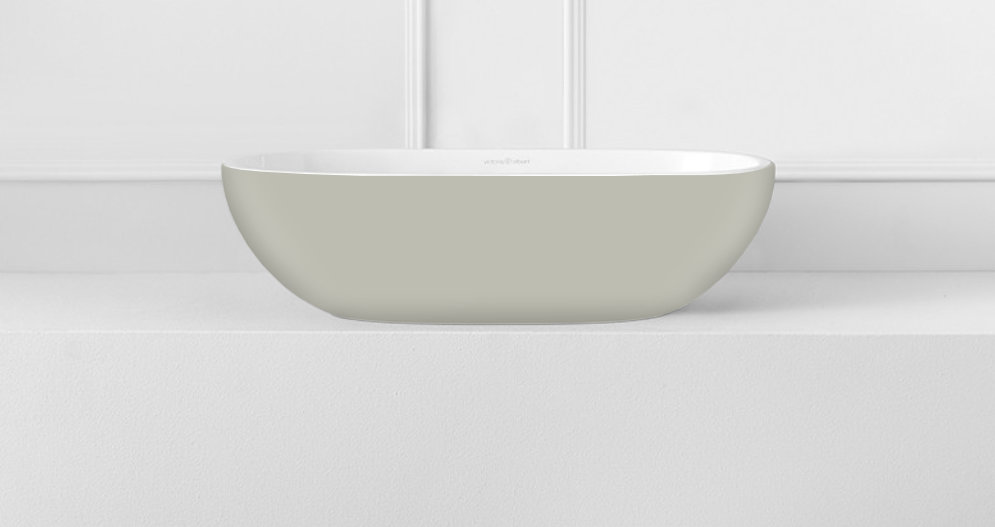 Victoria + Albert Barcelona Matte White/Matte Silk Gray Volcanic ...