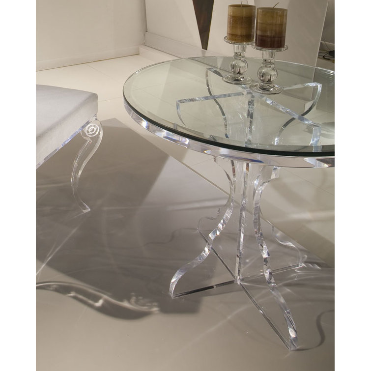 Shahrooz Glass Pedestal End Table | Wayfair