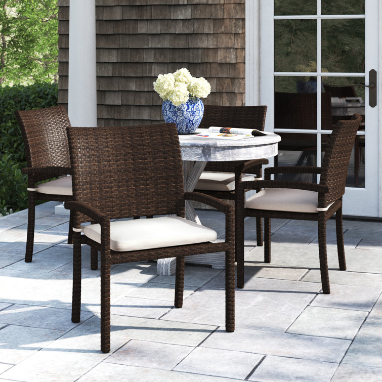 Birch Lane™ Lindy Stacking Patio Dining Chair with Cushion & Reviews ...