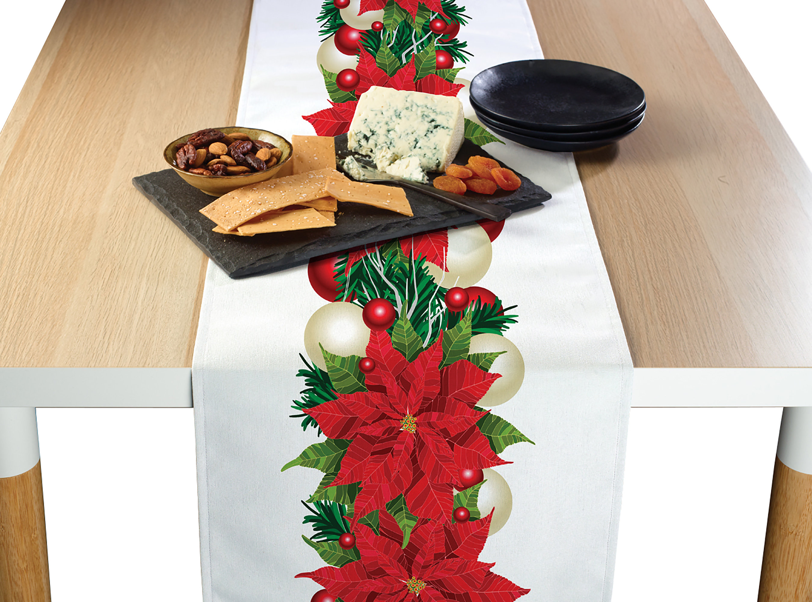 Kits & How To Poinsettia Table Runner Stained Glass etna.com.pe