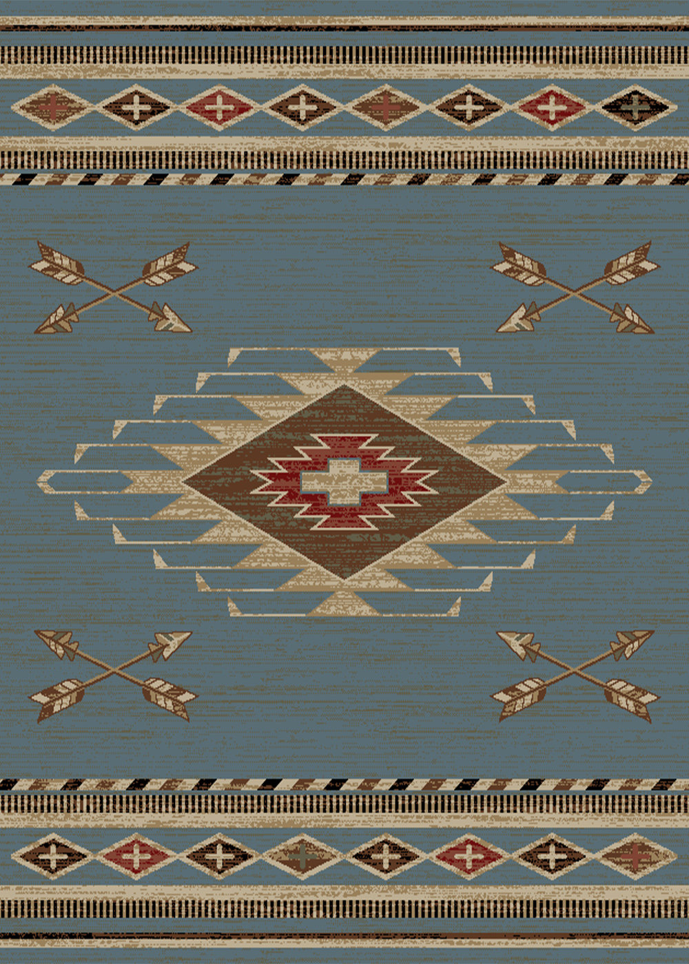Millwood Pines Keefe Southwestern Blue Area Rug | Wayfair