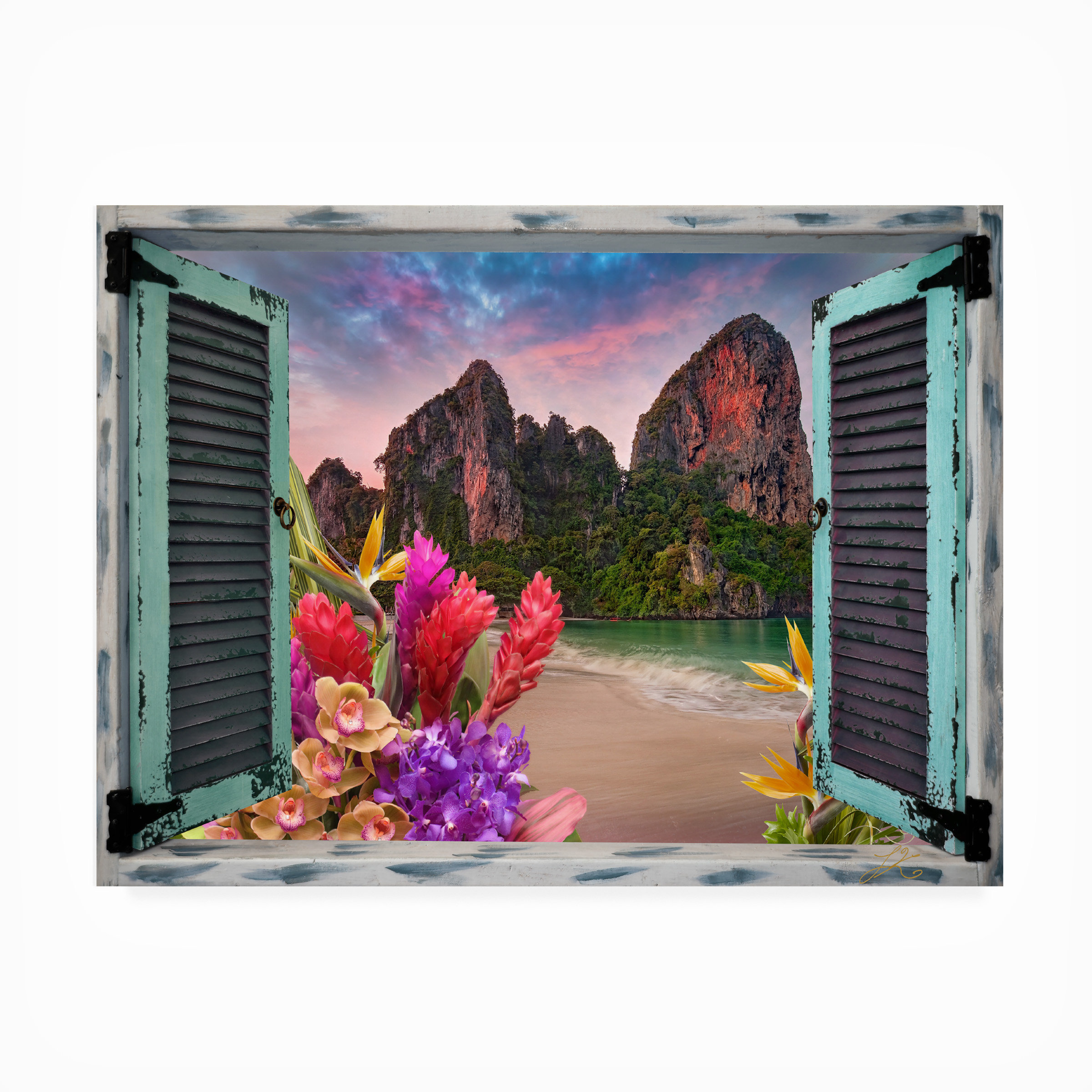 Rosecliff Heights Ainaro Tropical Window To Paradise VI Outdoor Wall ...