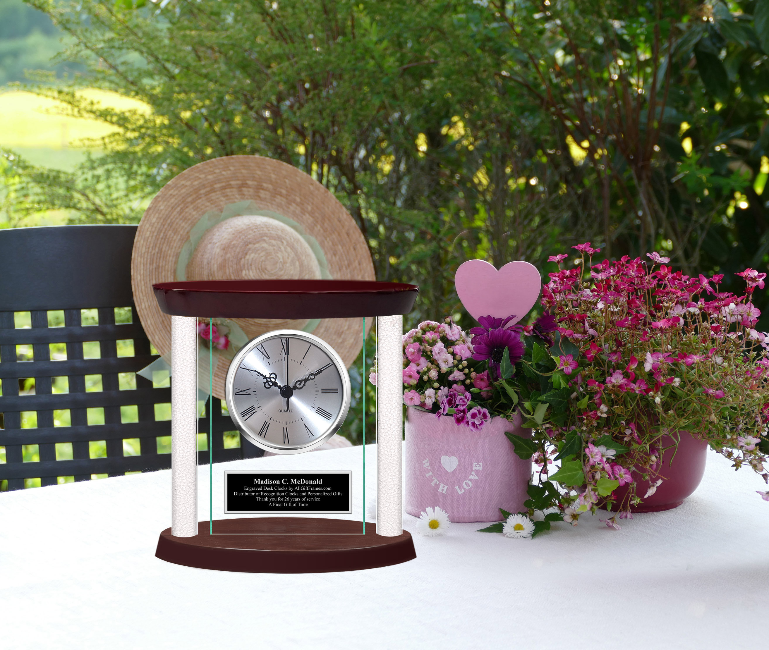 Red Barrel Studio® Personalized Diamond Clock Gift Engrave Retirement ...