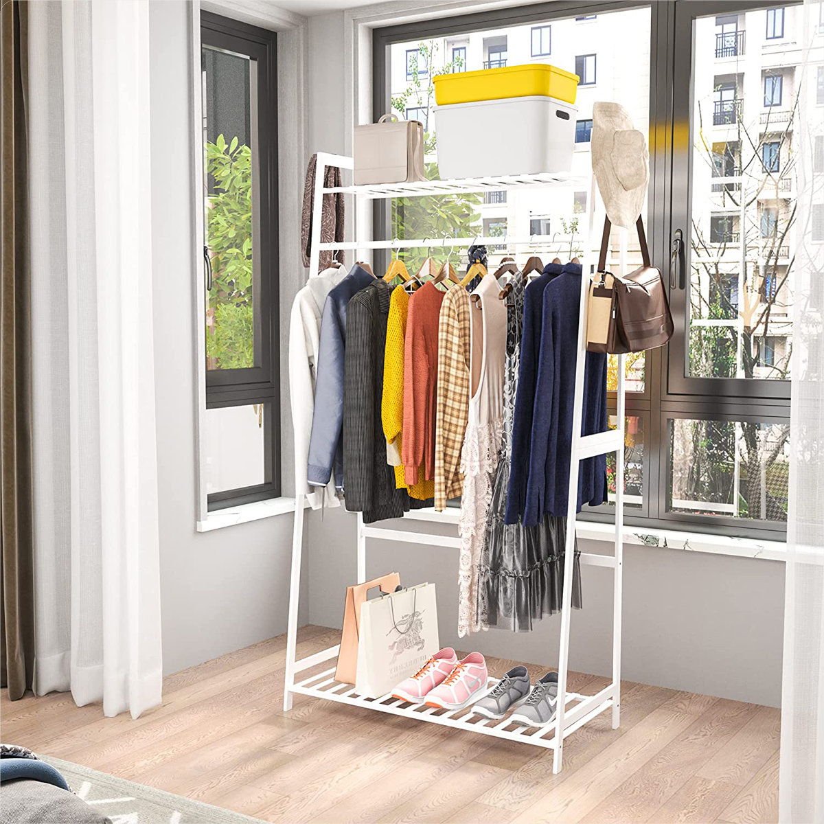 Rebrilliant Lucetta 27.16'' Clothes Rack | Wayfair
