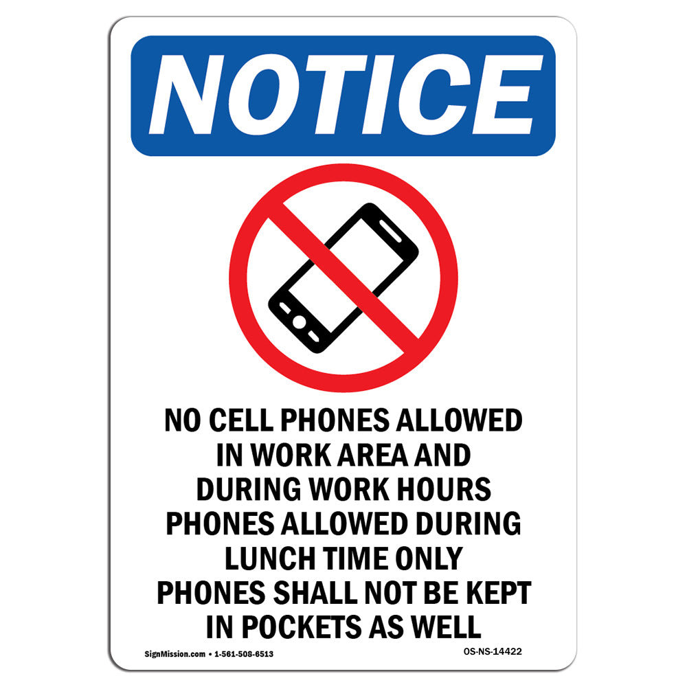 SignMission No Cell Phones Allowed Sign with Symbol | Wayfair
