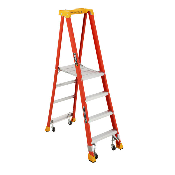 Louisville Ladder, 4 Ft, Fiberglass Pinnacle Platform Step Ladder, Type ...
